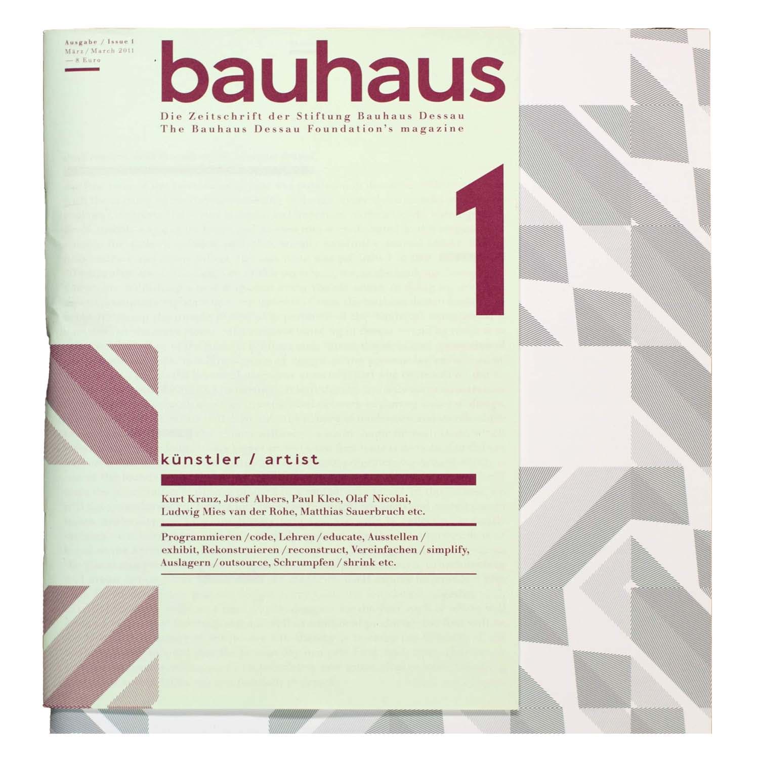 Bauhaus 1. Zeitschrift der Stiftung Bauhaus Dessau - Bauhaus Movement ...
